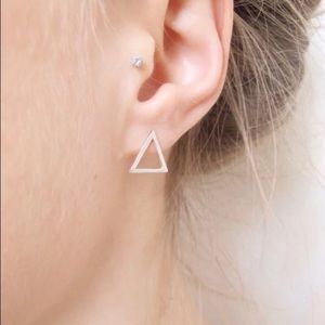 Jewelry | 14k Gold Plated Minimalist Triangle Earrings | Poshmark